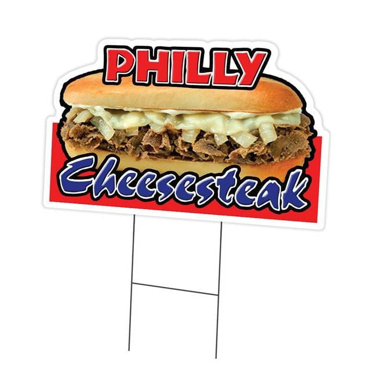 SignMission 12 x 16 in. Yard Sign & Stake - Cheesesteak - Walmart.com