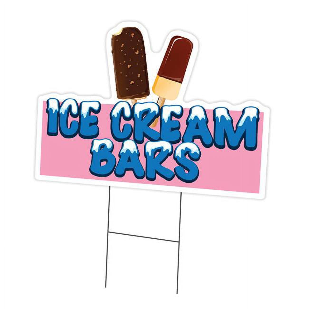 SignMission 12 x 16 in. Yard Sign & Stake - Ice Cream Bars - Walmart.com
