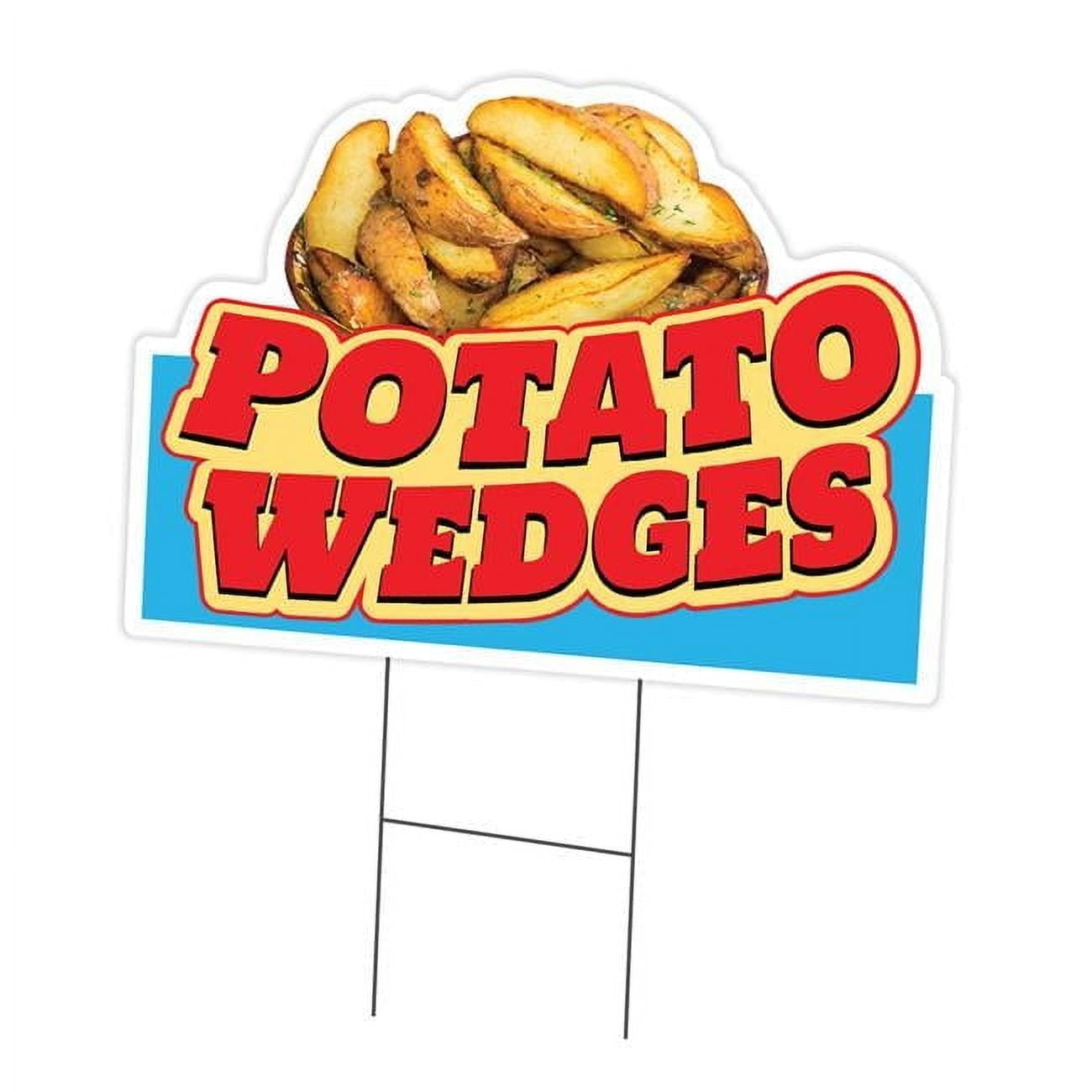 SignMission 12 x 16 in. Yard Sign & Stake - Potato Wedges - Walmart.com
