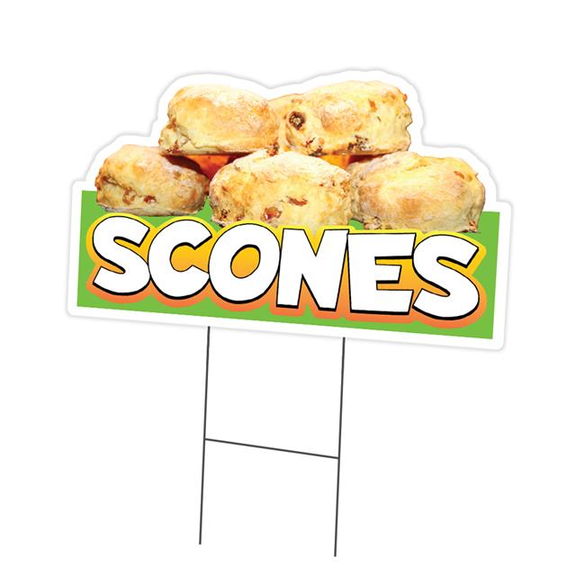 SignMission 12 x 16 in. Yard Sign & Stake - Scones 2 - Walmart.com
