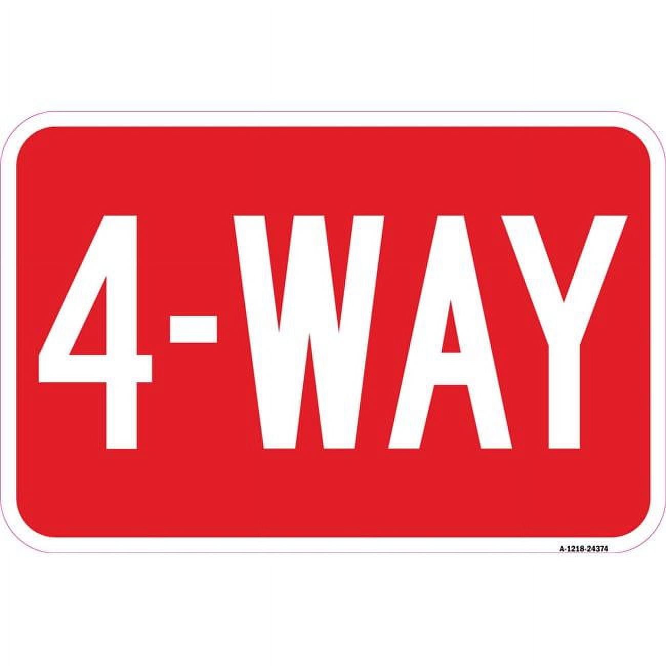 SignMission 12 x 18 in. Aluminum Sign - 4-Way - Walmart.com