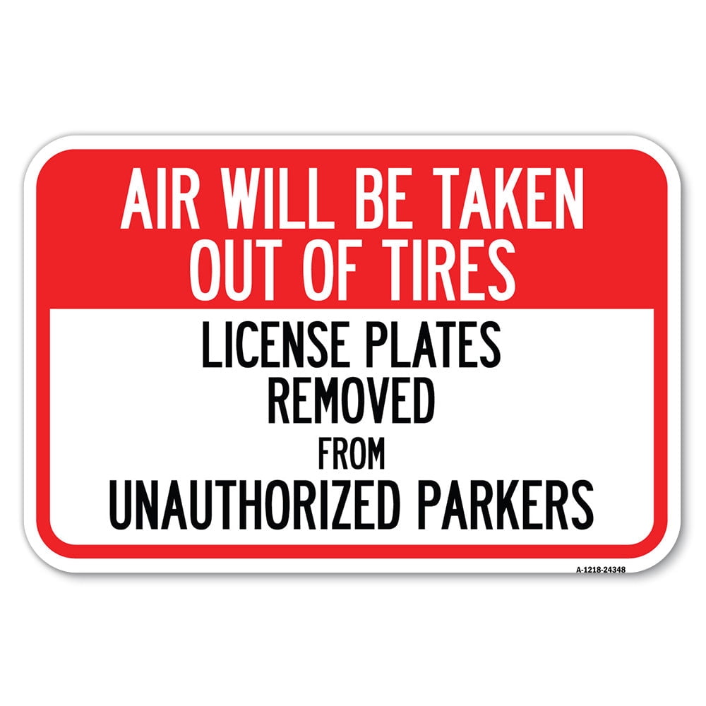 Air Will Be Taken Out of Tires - License Plates Removed from ...