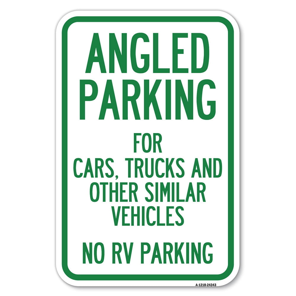Angled Parking for Cars Trucks and Similar Vehicles - No RV Parking ...