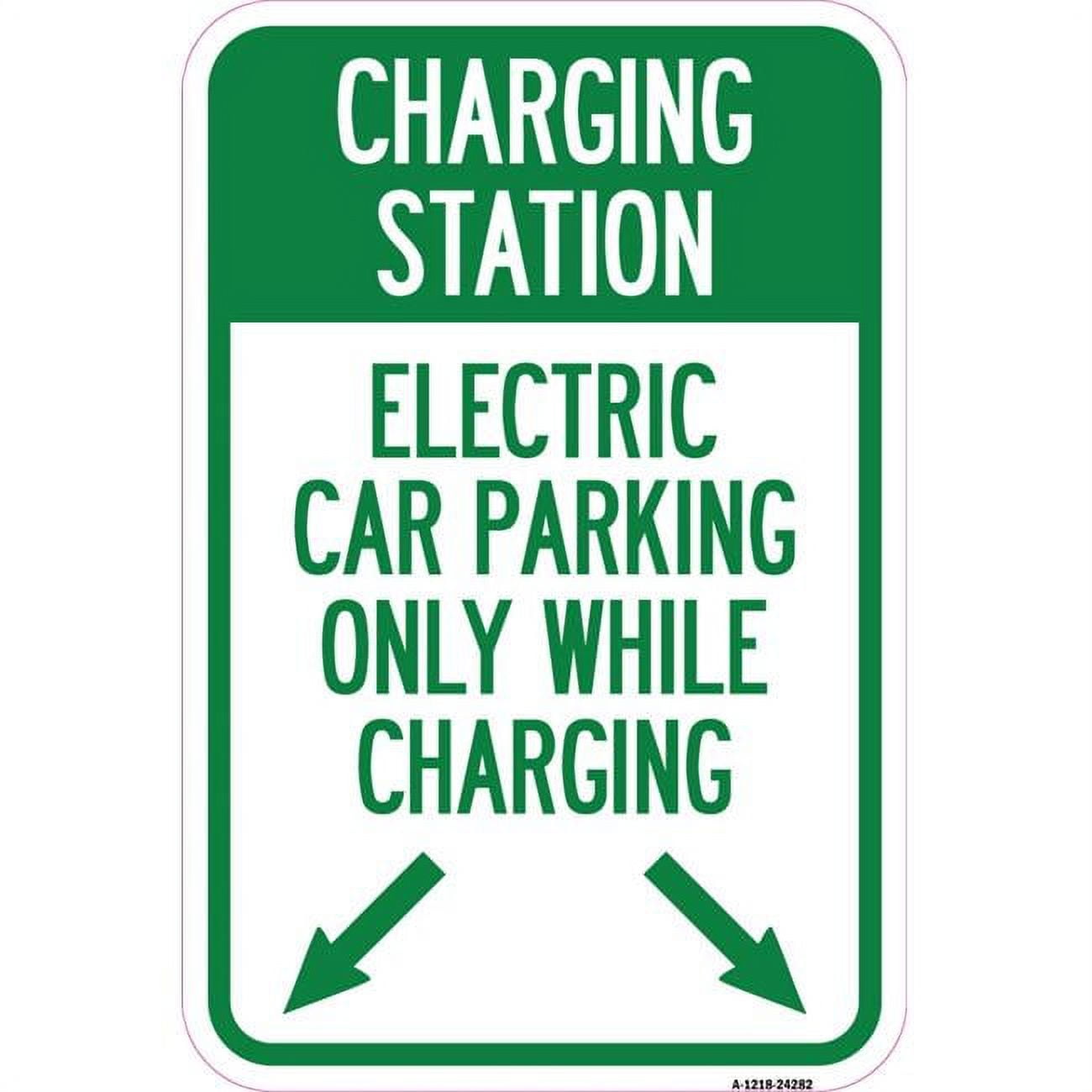 SignMission 12 x 18 in. Aluminum Sign - Charging Station Electric Car ...