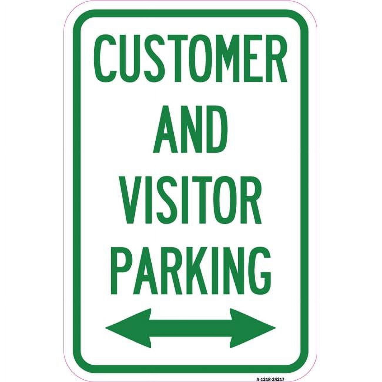 SignMission 12 x 18 in. Aluminum Sign - Customer & Visitor Parking with ...