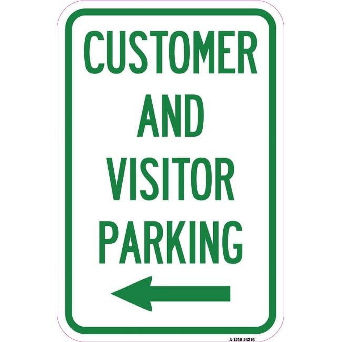 SignMission 12 x 18 in. Aluminum Sign - Customer & Visitor Parking with ...
