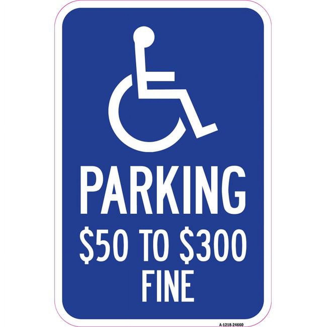 SignMission 12 x 18 in. Aluminum Sign - Handicapped Symbol Parking ...
