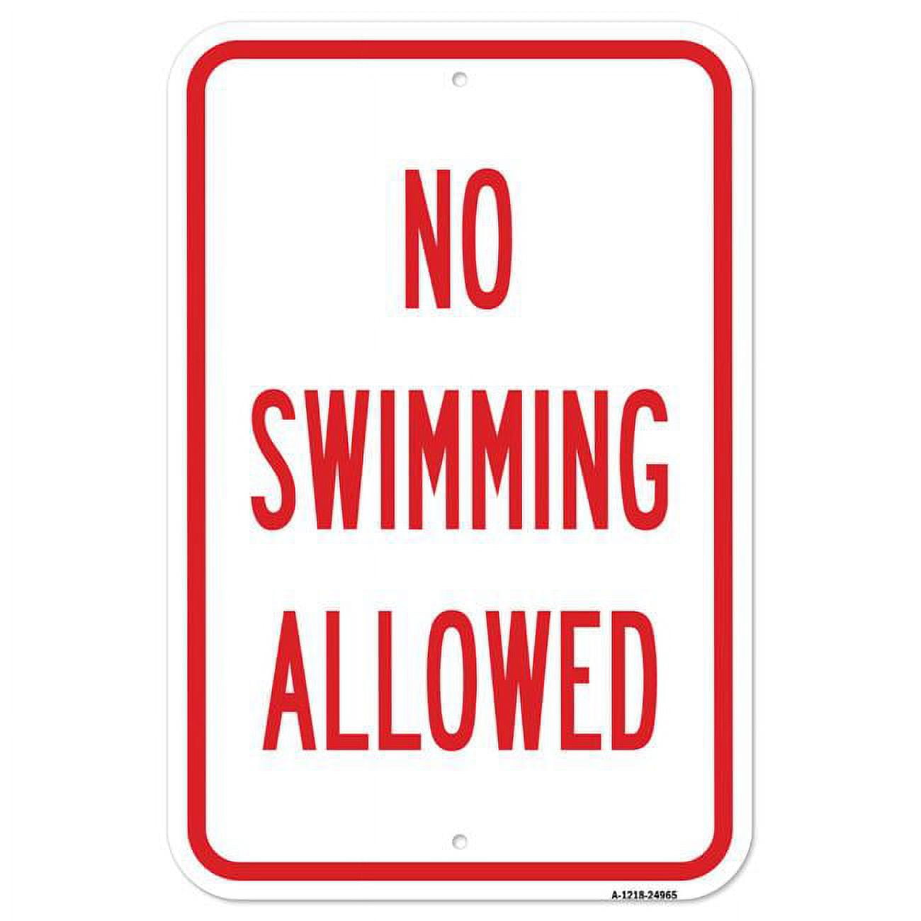 SignMission 12 x 18 in. Aluminum Sign - No Swimming Allowed - Walmart.com
