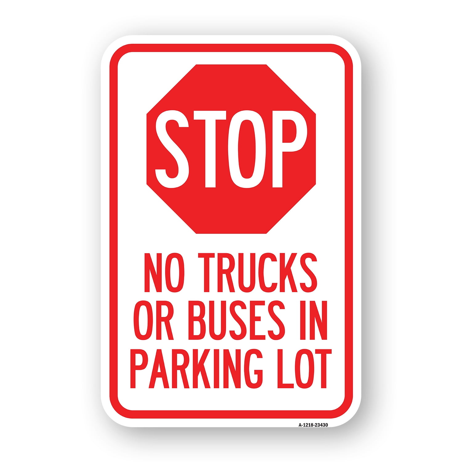 SignMission A-1218-23430 12 x 18 in. Aluminum Sign - Parking Lot Rules ...