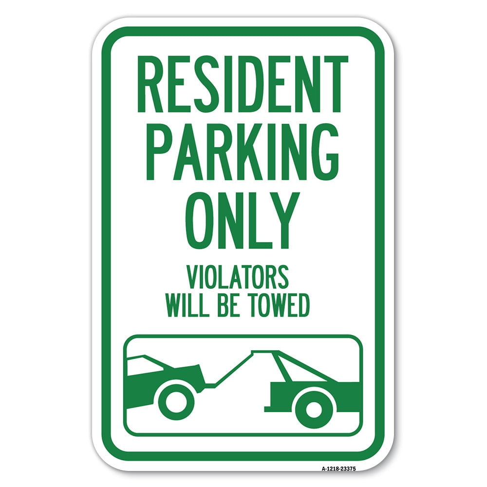 SignMission A-1218-23375 12 x 18 in. Aluminum Sign - Parking Reserved ...