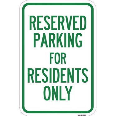 SignMission 12 x 18 in. Aluminum Sign - Reserved Parking Sign Visitor ...