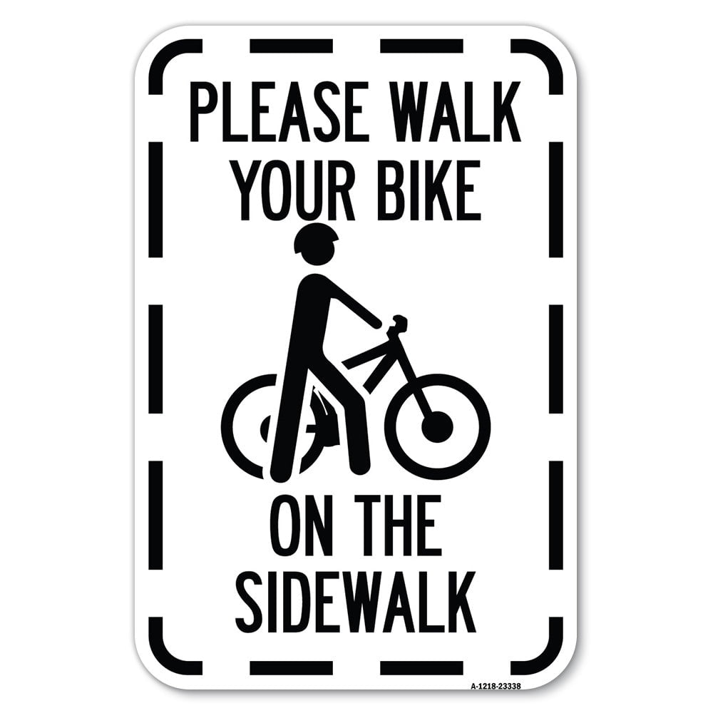 SignMission A-1218-23338 12 x 18 in. Aluminum Sign - Pavement Stencil ...