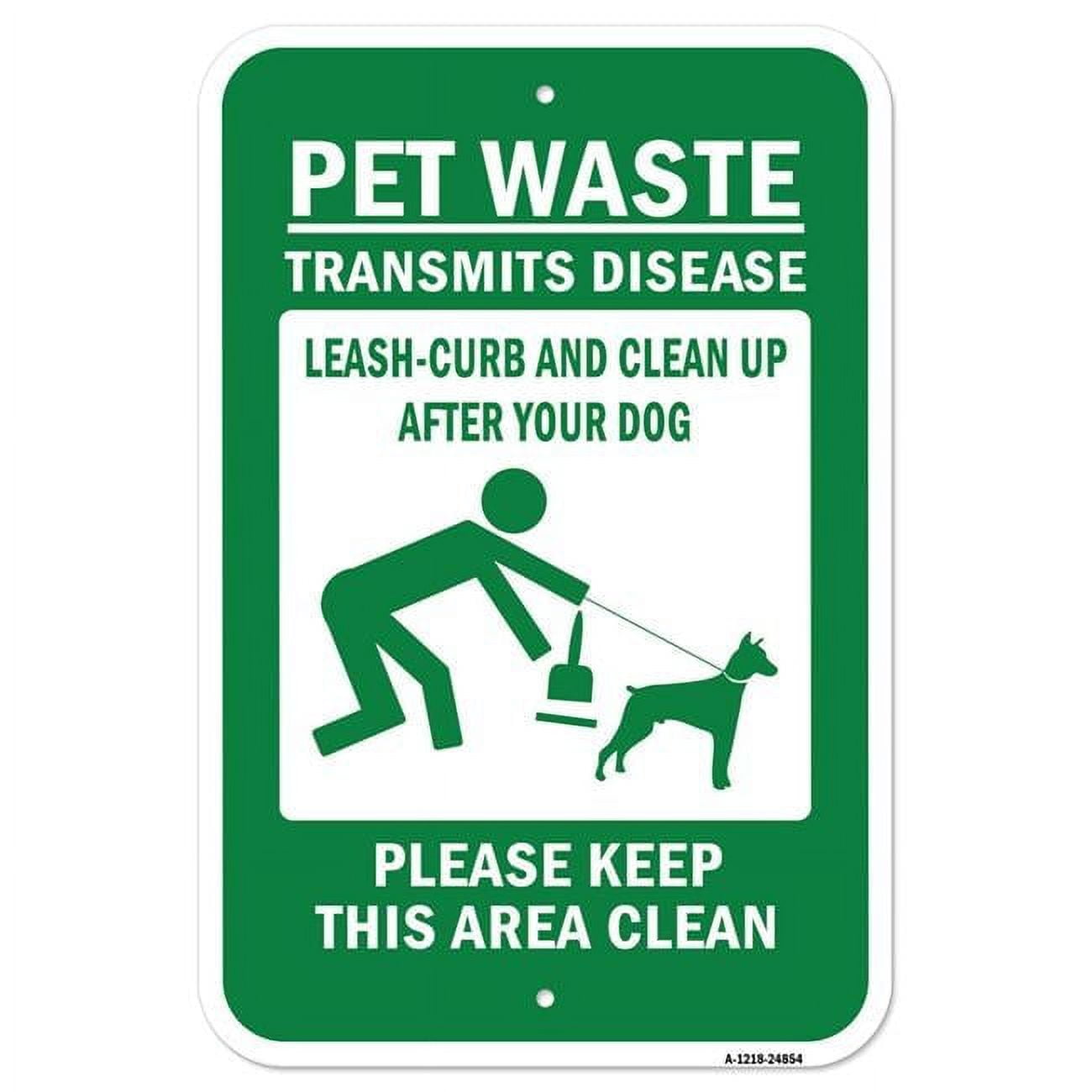 SignMission A-1218-24854 12 x 18 in. Aluminum Sign - Pet Waste ...