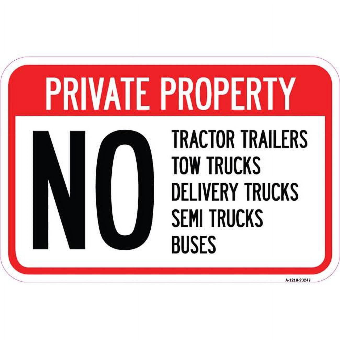 SignMission 12 x 18 in. Aluminum Sign - Private Property Sign Private ...
