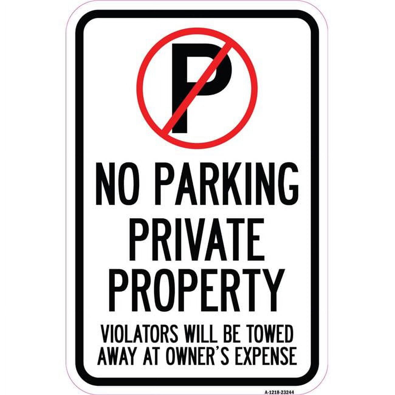 SignMission 12 x 18 in. Aluminum Sign - Private Property Violators ...
