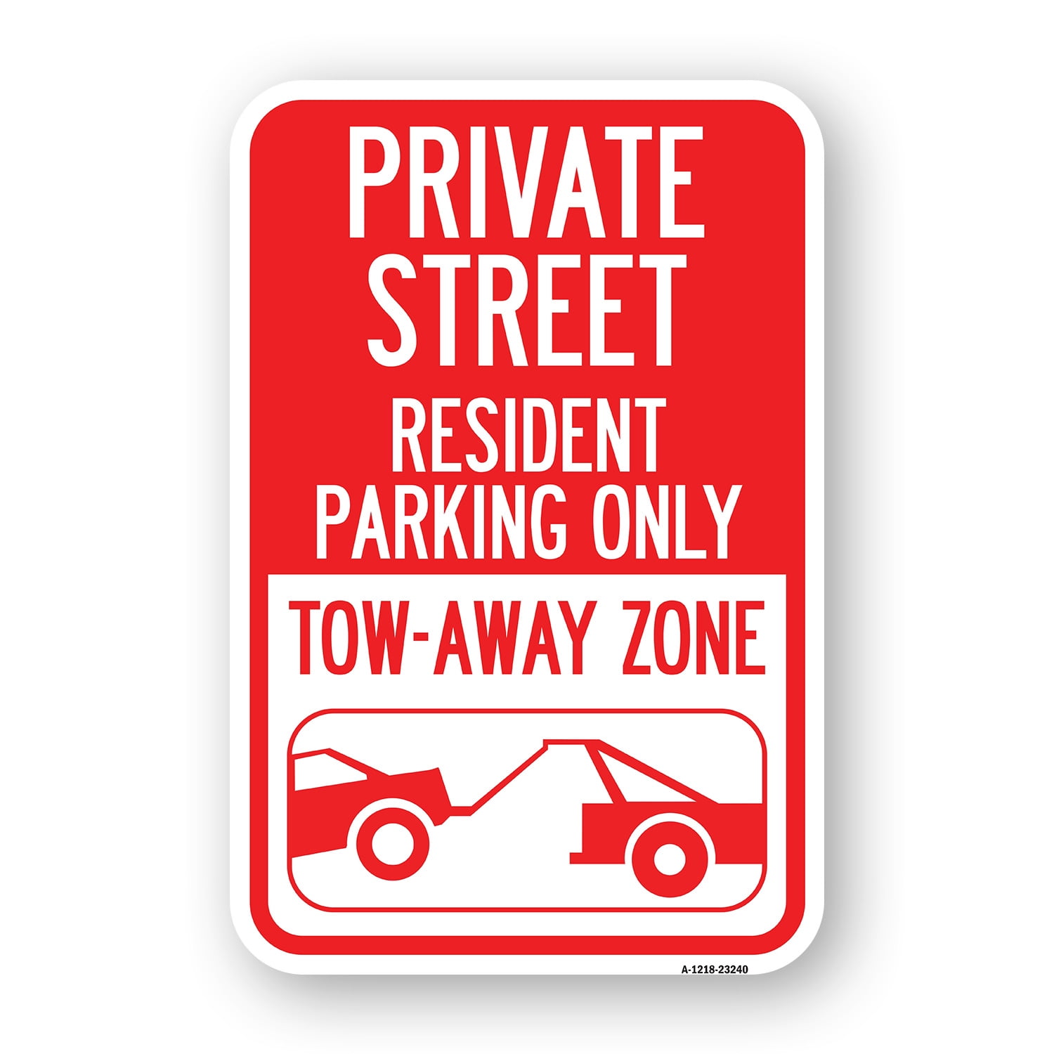 SignMission A-1218-23240 12 x 18 in. Aluminum Sign - Private Street ...