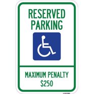 SignMission 12 x 18 in. Aluminum Sign - Reserved Parking Violators Will ...