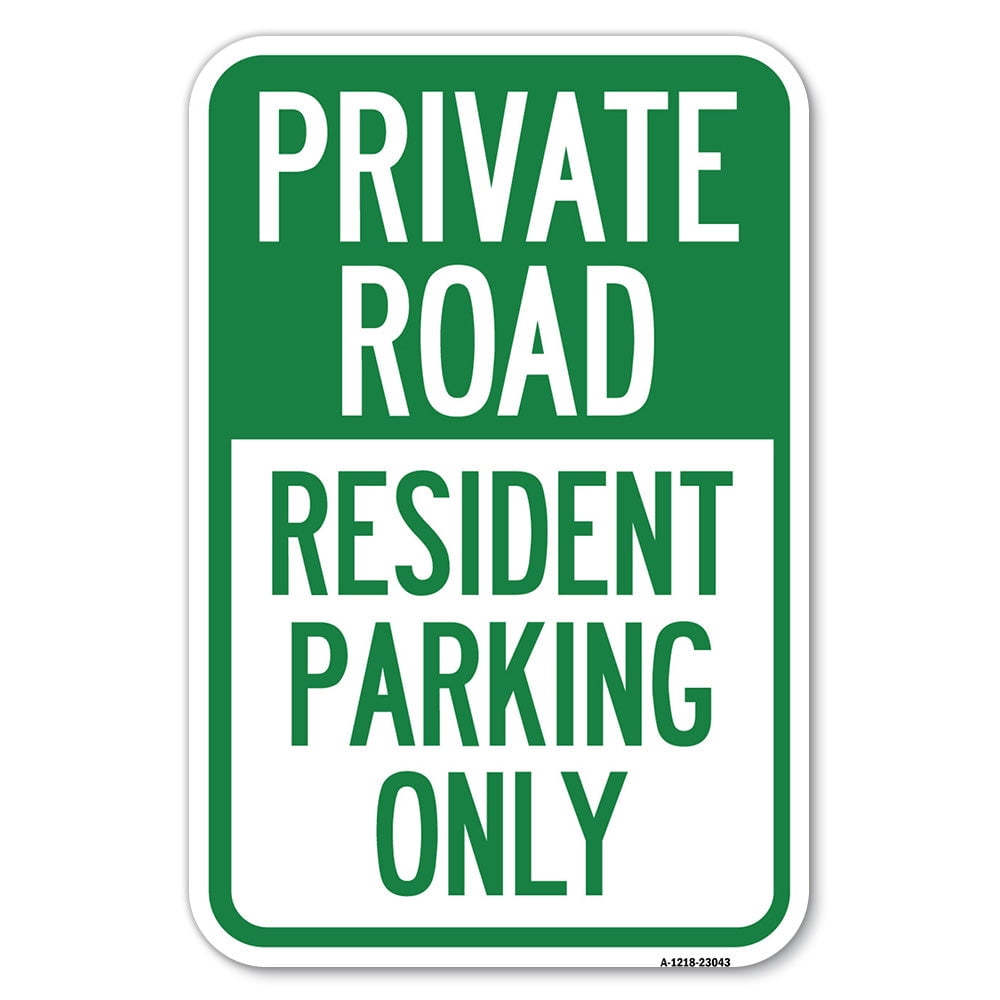 SignMission 12 x 18 in. Aluminum Sign - Reserved Parking Sign Private ...