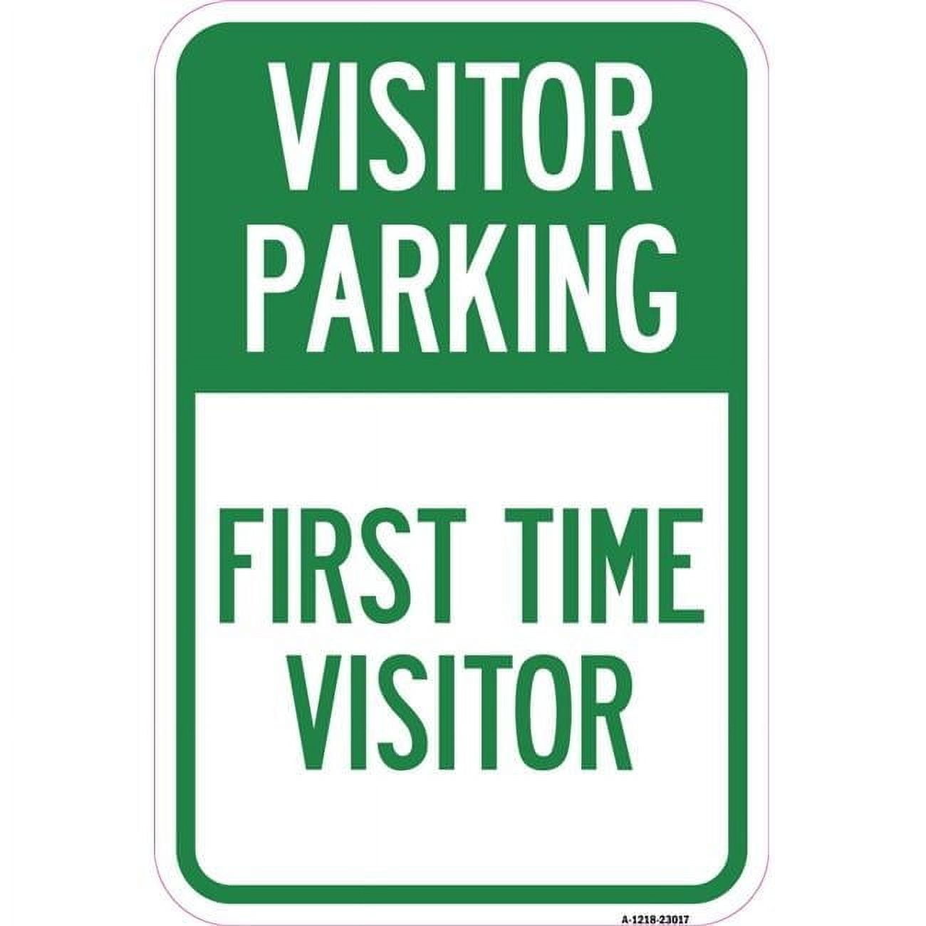 SignMission 12 x 18 in. Aluminum Sign - Reserved Parking Sign Visitor ...