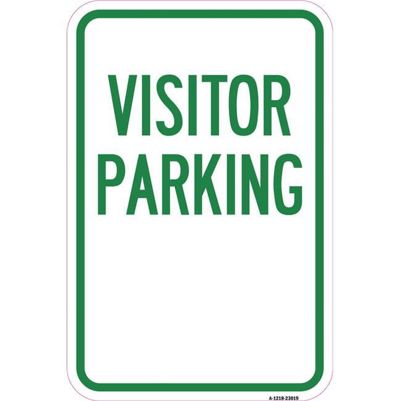 SignMission 12 x 18 in. Aluminum Sign - Reserved Parking Sign Visitor ...