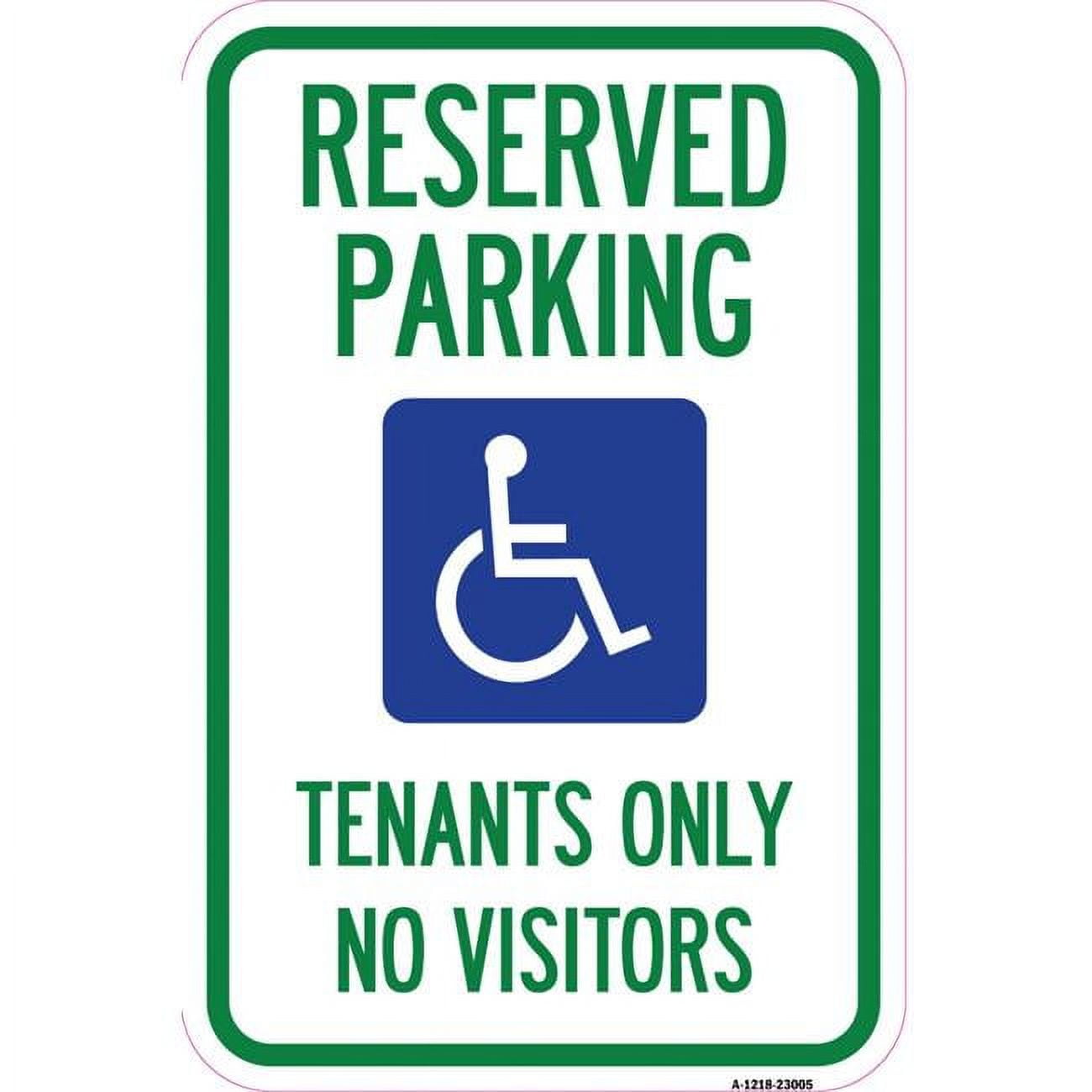 SignMission 12 x 18 in. Aluminum Sign - Reserved Parking Tenants Only ...
