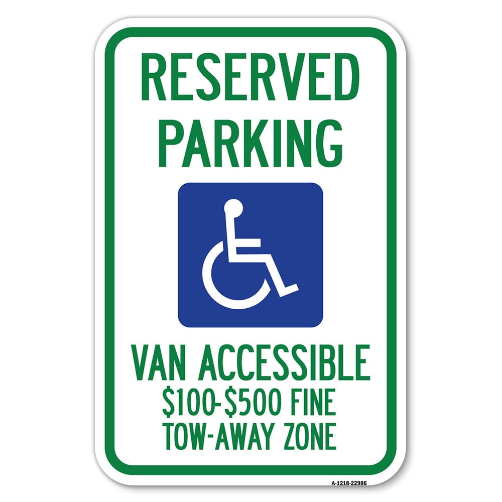 SignMission A-1218-22986 12 x 18 in. Aluminum Sign - Reserved Parking ...