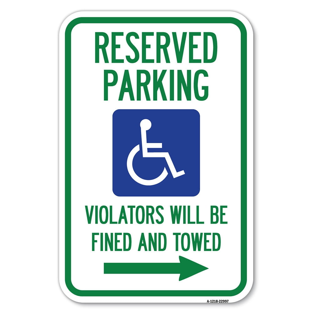 SignMission A-1218-22997 12 x 18 in. Aluminum Sign - Reserved Parking ...