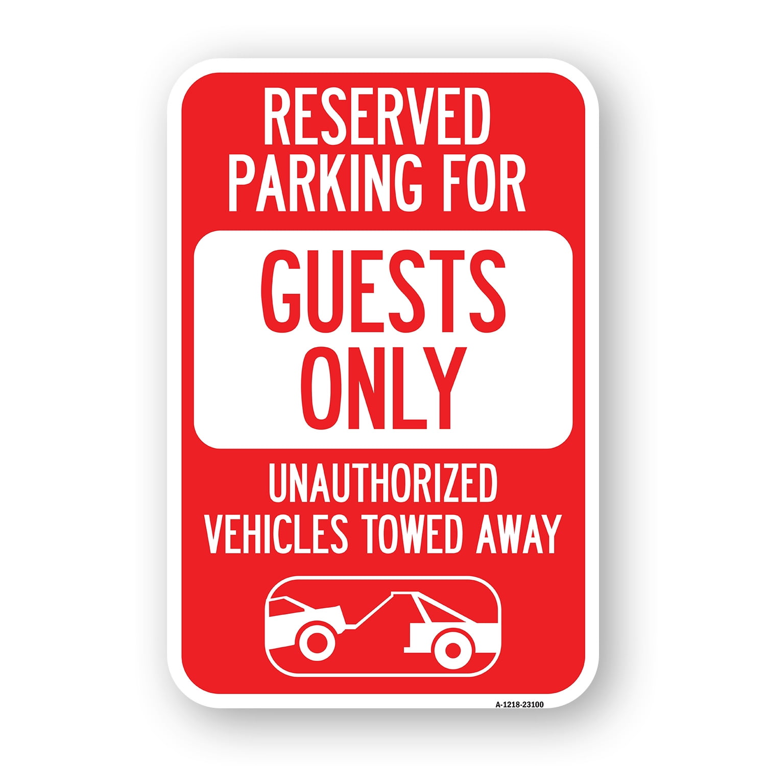 SignMission A-1218-23100 12 x 18 in. Aluminum Sign - Reserved Parking ...