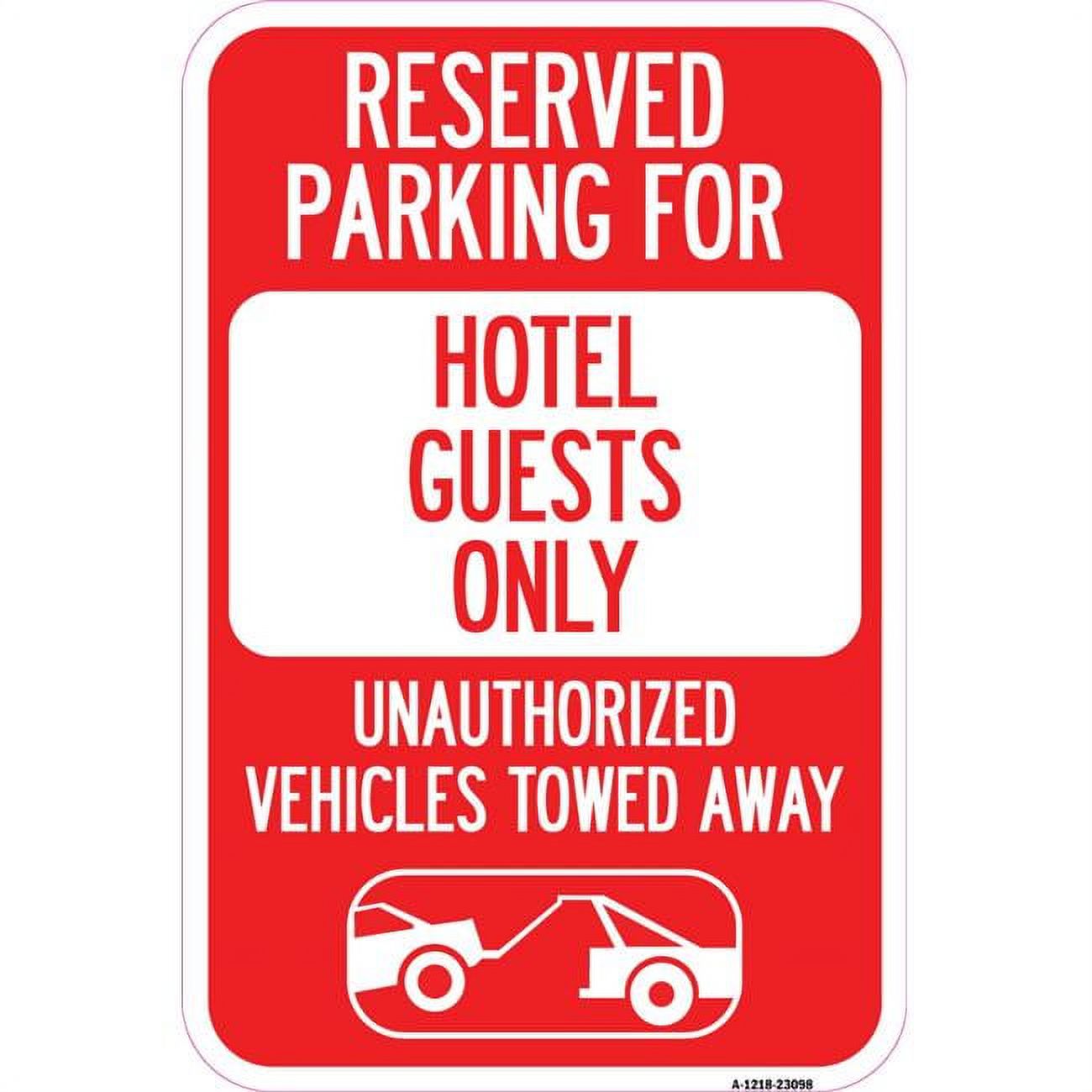 Hotel Parking Only Sign, 10x14 Aluminum - Walmart.com
