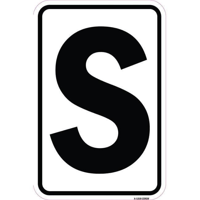 SignMission 12 x 18 in. Aluminum Sign - Sign with Letter S - Walmart.com