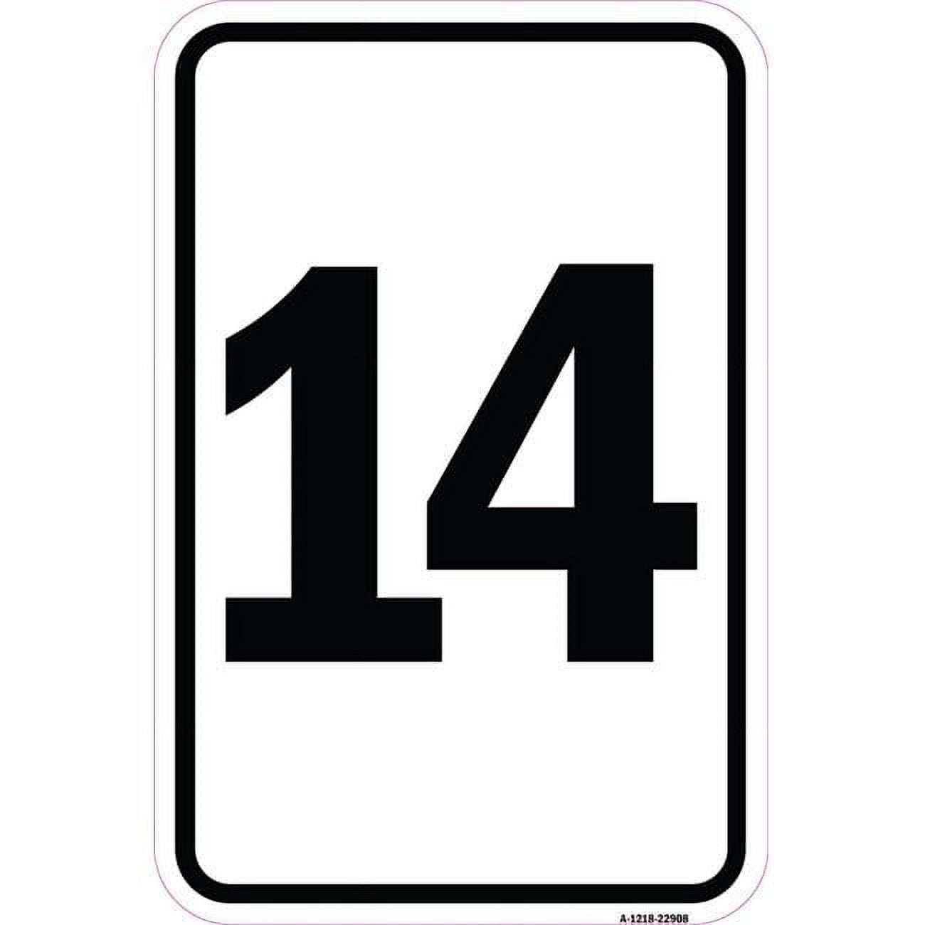 SignMission 12 x 18 in. Aluminum Sign - Sign with Number 14 - Walmart.com