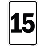 SignMission 12 x 18 in. Aluminum Sign - Sign with Number 15 - Walmart.com