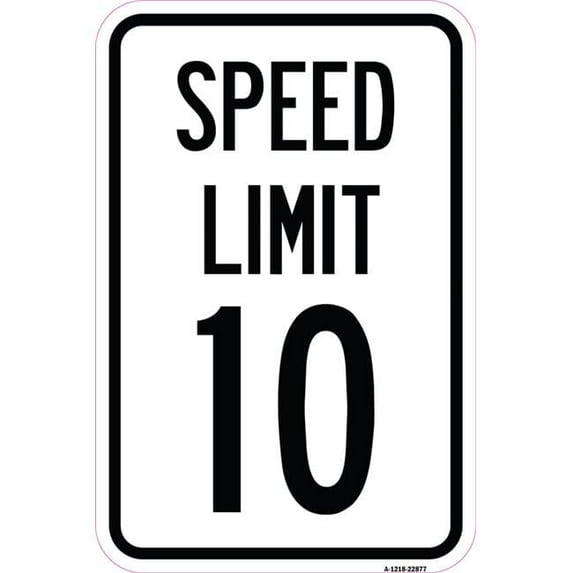 SignMission 12 x 18 in. Aluminum Sign - Speed Reduction Sign Speed ...
