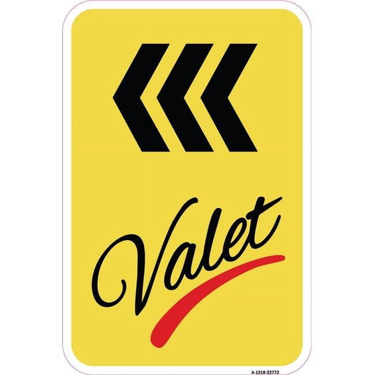 SignMission 12 x 18 in. Aluminum Sign - Valet Left Arrow - Walmart.com
