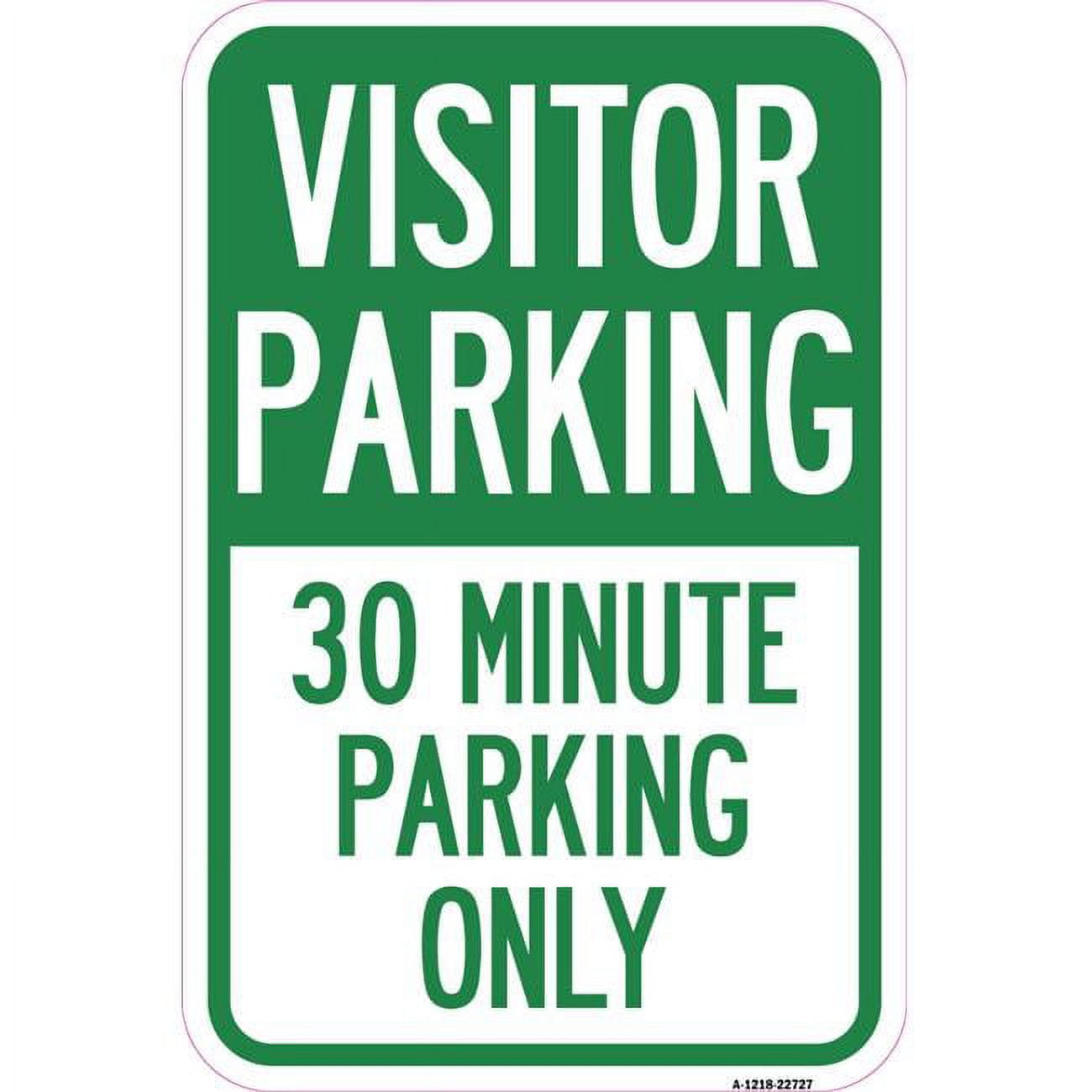 SignMission 12 x 18 in. Aluminum Sign - Visitor Parking Sign Visitor ...