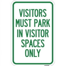 12 x 18 in. Aluminum Sign - Parking Area Sign Visitor Parking - We Are ...
