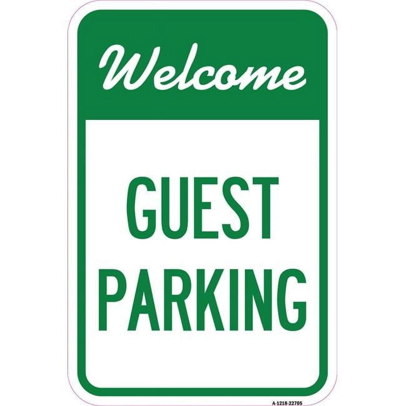 SignMission 12 x 18 in. Aluminum Sign - Welcome Guest Parking - Walmart.com