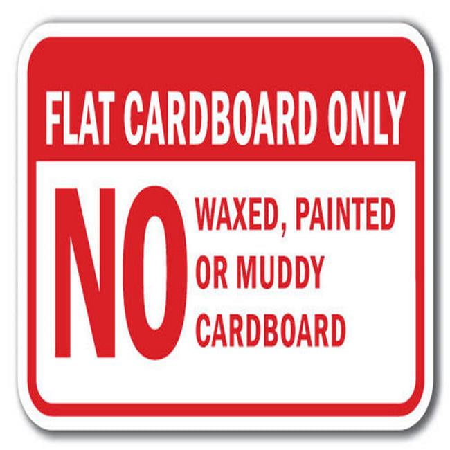 Flat Cardboard Only No Waxed Painted Or Muddy Cardboard Sign 12" x 18 ...