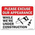 SignMission OS-CL-A-1218-L-19999 12 x 18 in. OSHA Construction Area ...