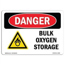 SignMission 12 x 18 in. OSHA Danger Sign - Asphyxiation Hazard ...