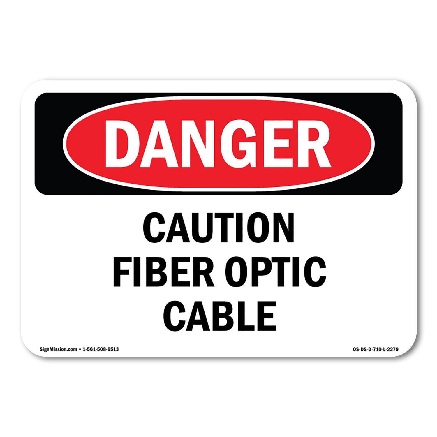 SignMission OS-DS-A-1218-L-2279 12 x 18 in. OSHA Danger Sign - Caution ...