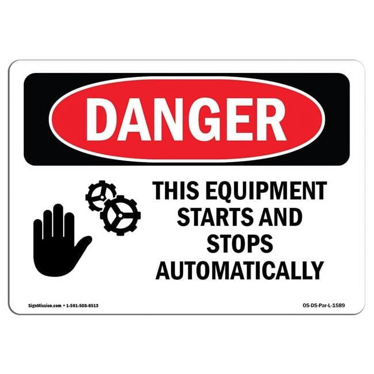 SignMission OS-DS-A-1218-L-1589 12 x 18 in. OSHA Danger Sign ...