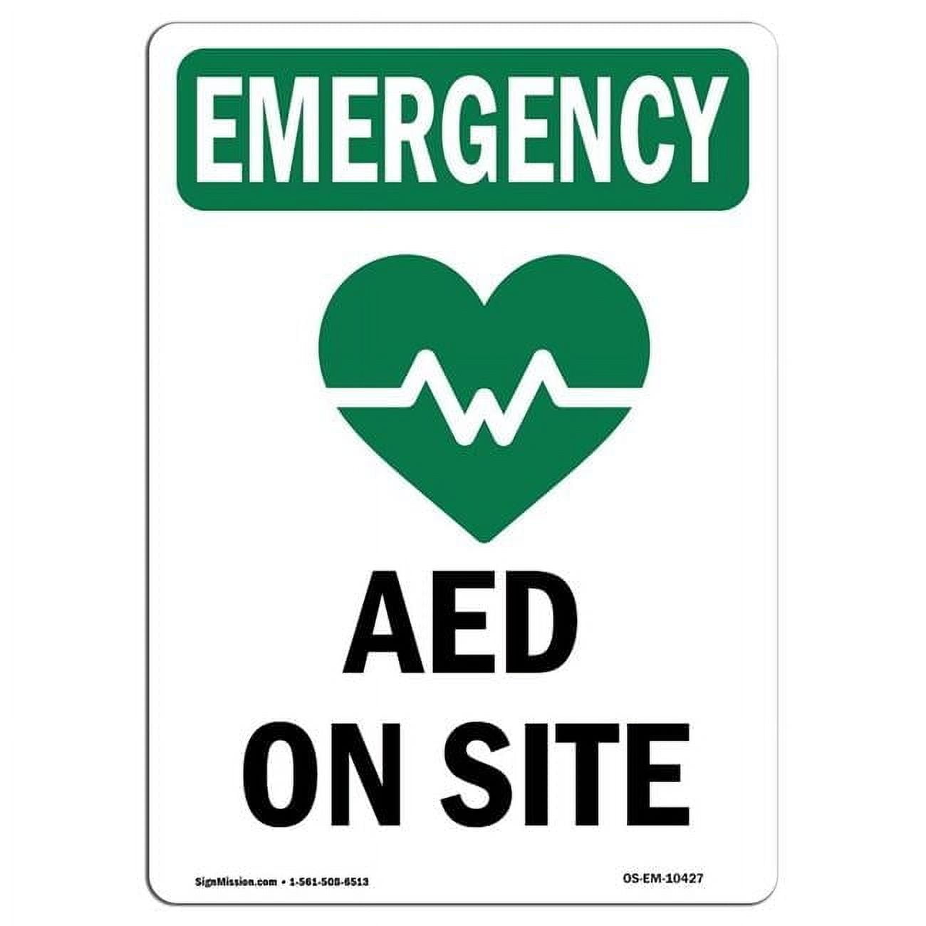 OSHA EMERGENCY Sign - First Aid Kit Located Inside | Aluminum Sign ...