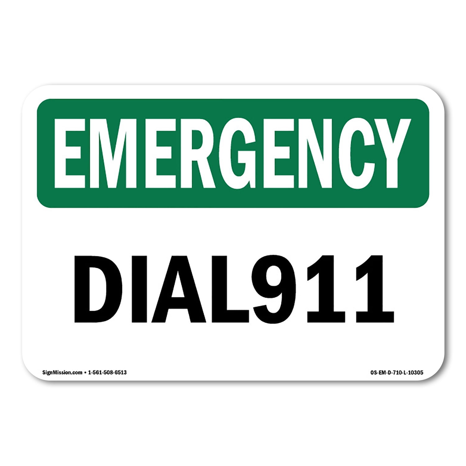 OSHA EMERGENCY Sign - Dial 911 | Aluminum Sign | Protect Your Business ...