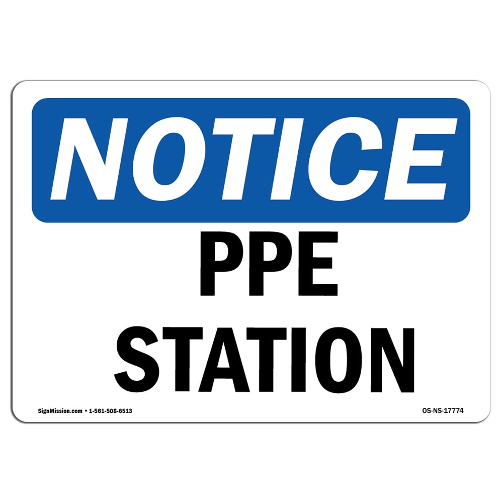 OSHA Notice Sign - PPE Station | Aluminum Sign | Protect Your Business ...
