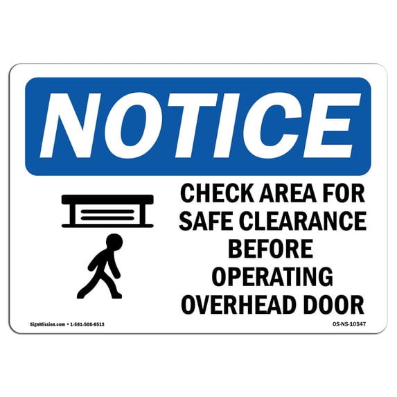 OSHA Notice Sign - Check Area For Safe Clearance | Aluminum Sign ...