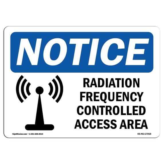 SignMission OS-NS-A-1218-L-17958 12 x 18 in. OSHA Notice Sign - Radio ...