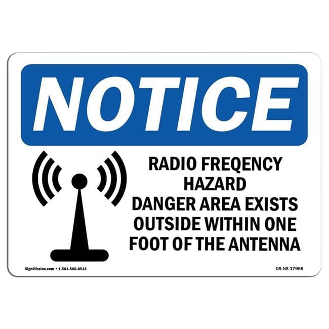 OSHA Notice Sign - Radio Frequency Hazard Danger | Aluminum Sign ...