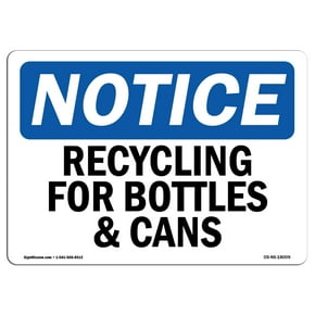 Cans And Bottles Only Sign