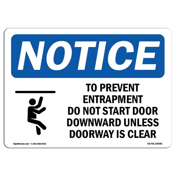 OSHA Notice Sign - To Prevent Entrapment Do Not | Aluminum Sign ...